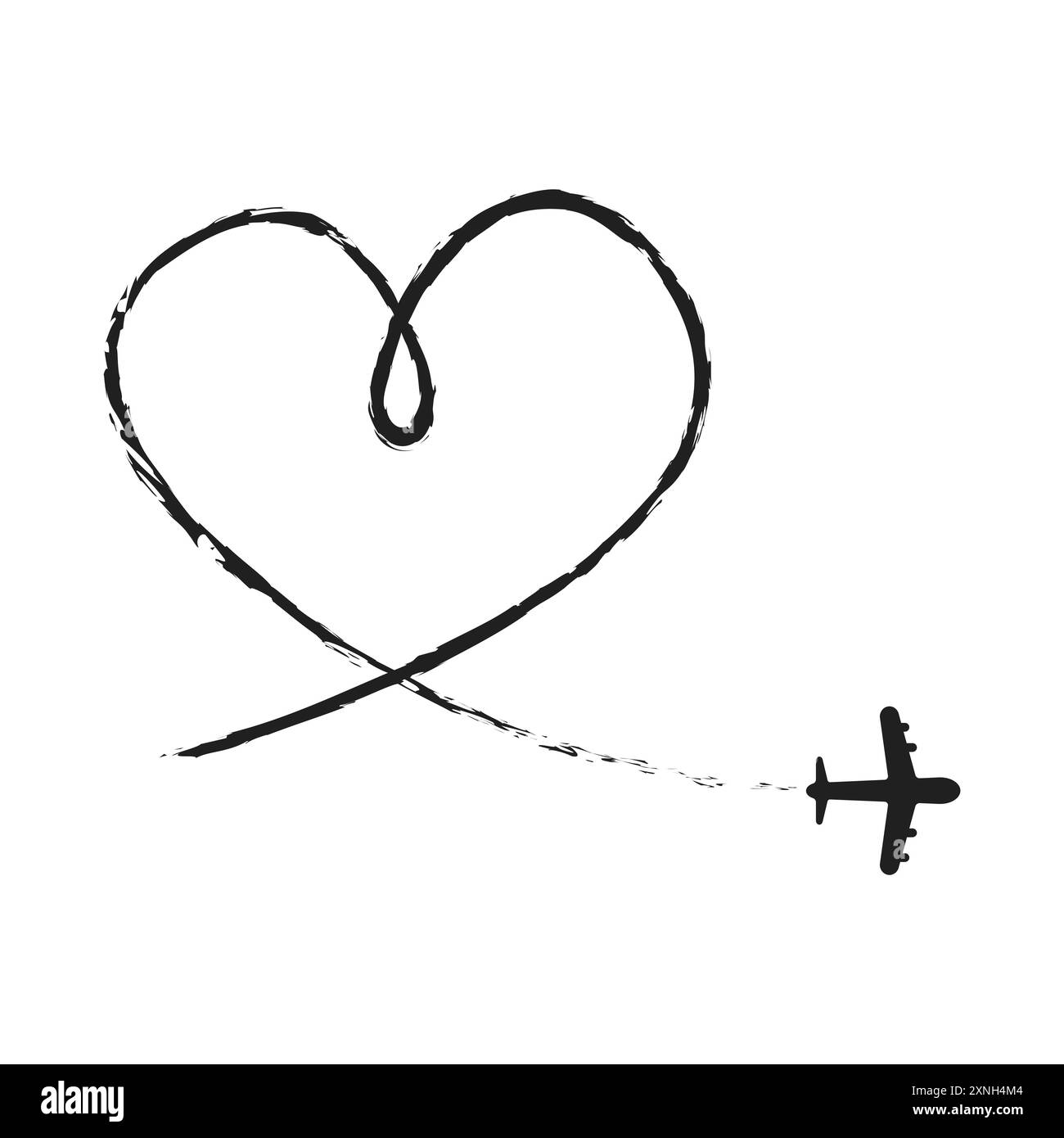Airplane Trail Heart