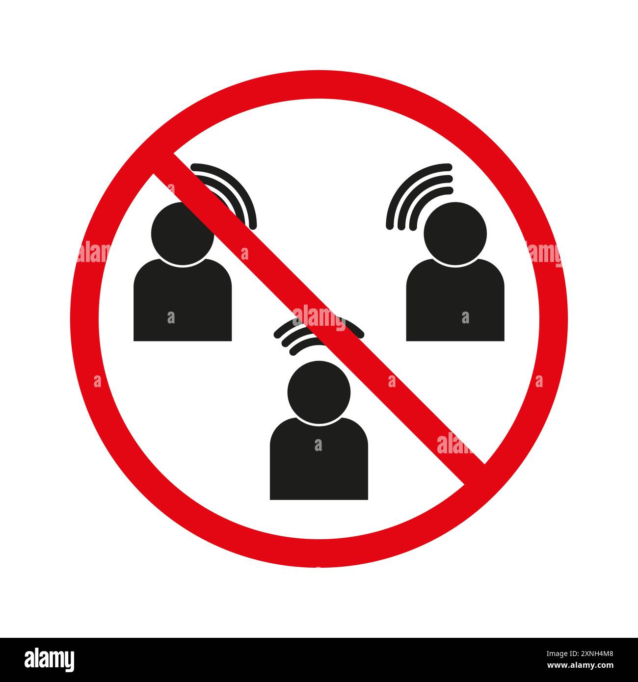No wifi zone. People icon vector. Red prohibition symbol. Wireless ...
