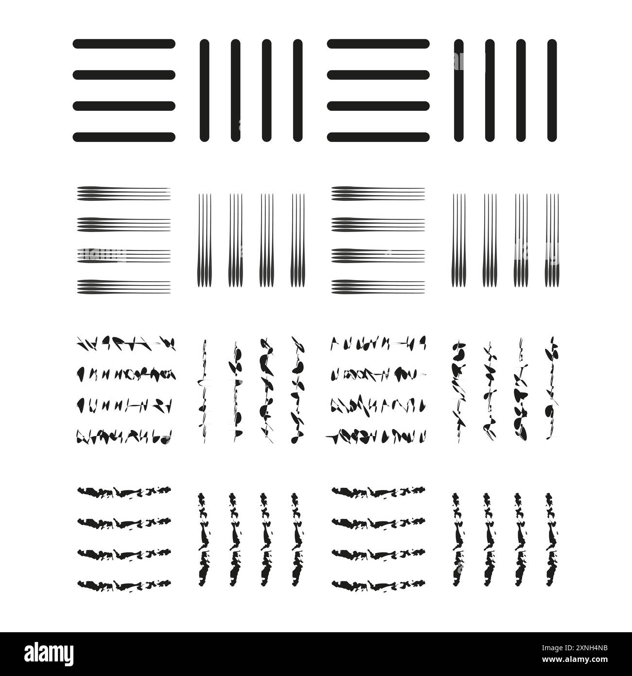 Line pattern set. Various line styles. Abstract line designs. Vector ...