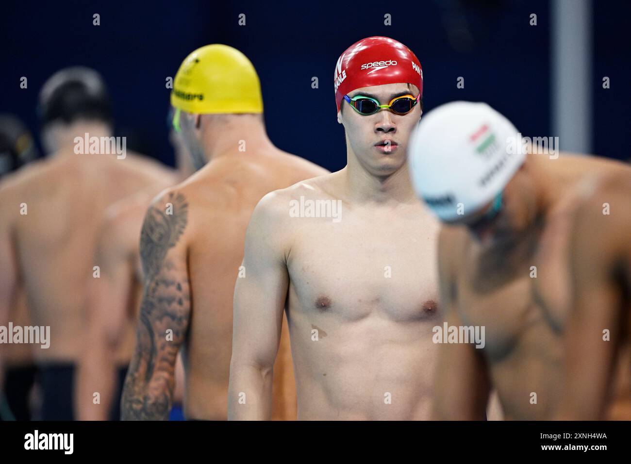 Paris, France. 31st July, 2024. Pan Zhanle of China prepares before the ...