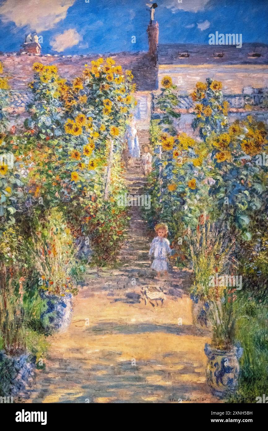 painting by Claude Monet called The Artist's Garden at Vetheuil painted ...