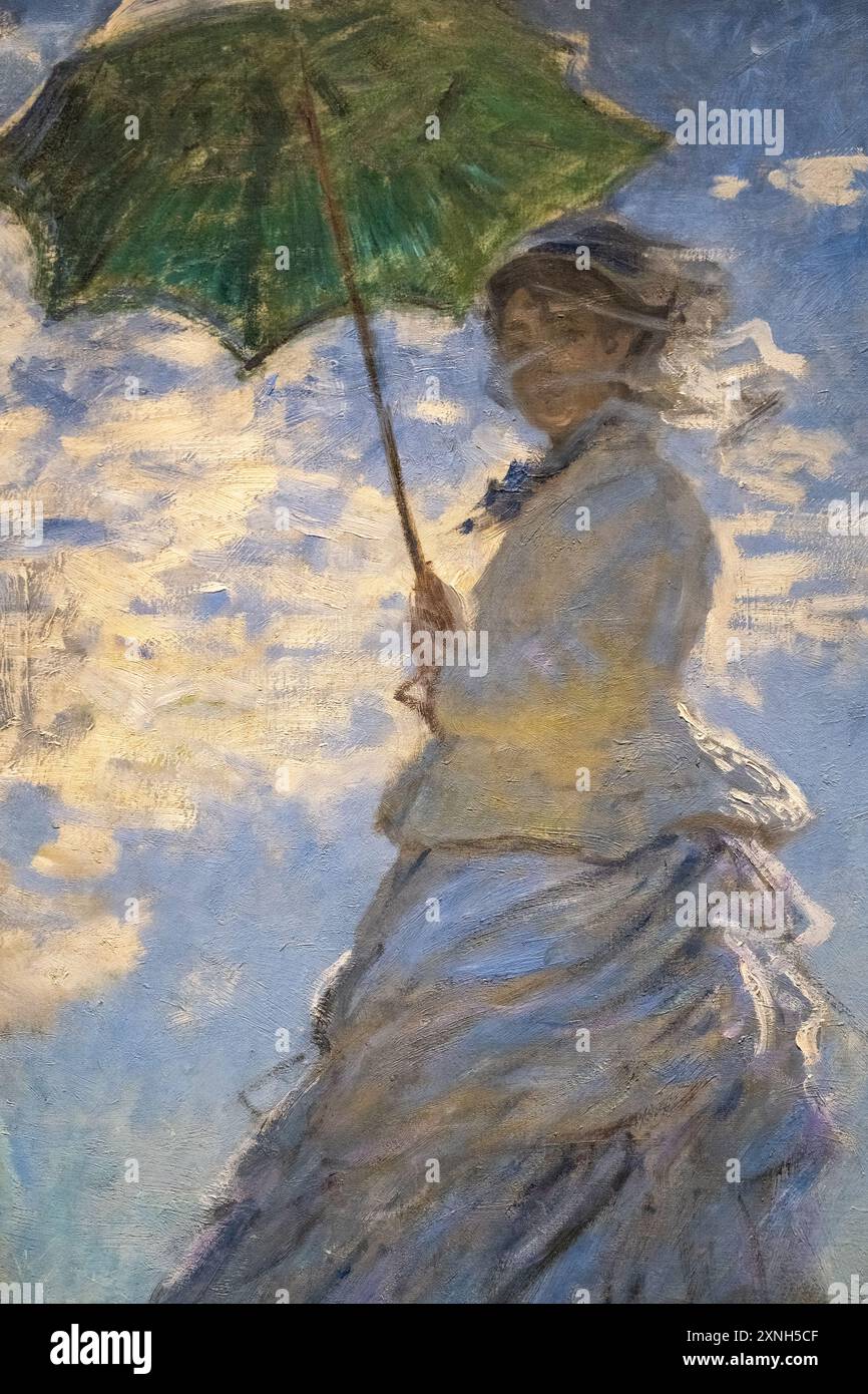 painting by Claude Monet called Woman with a Parasol - Madame Monet and ...
