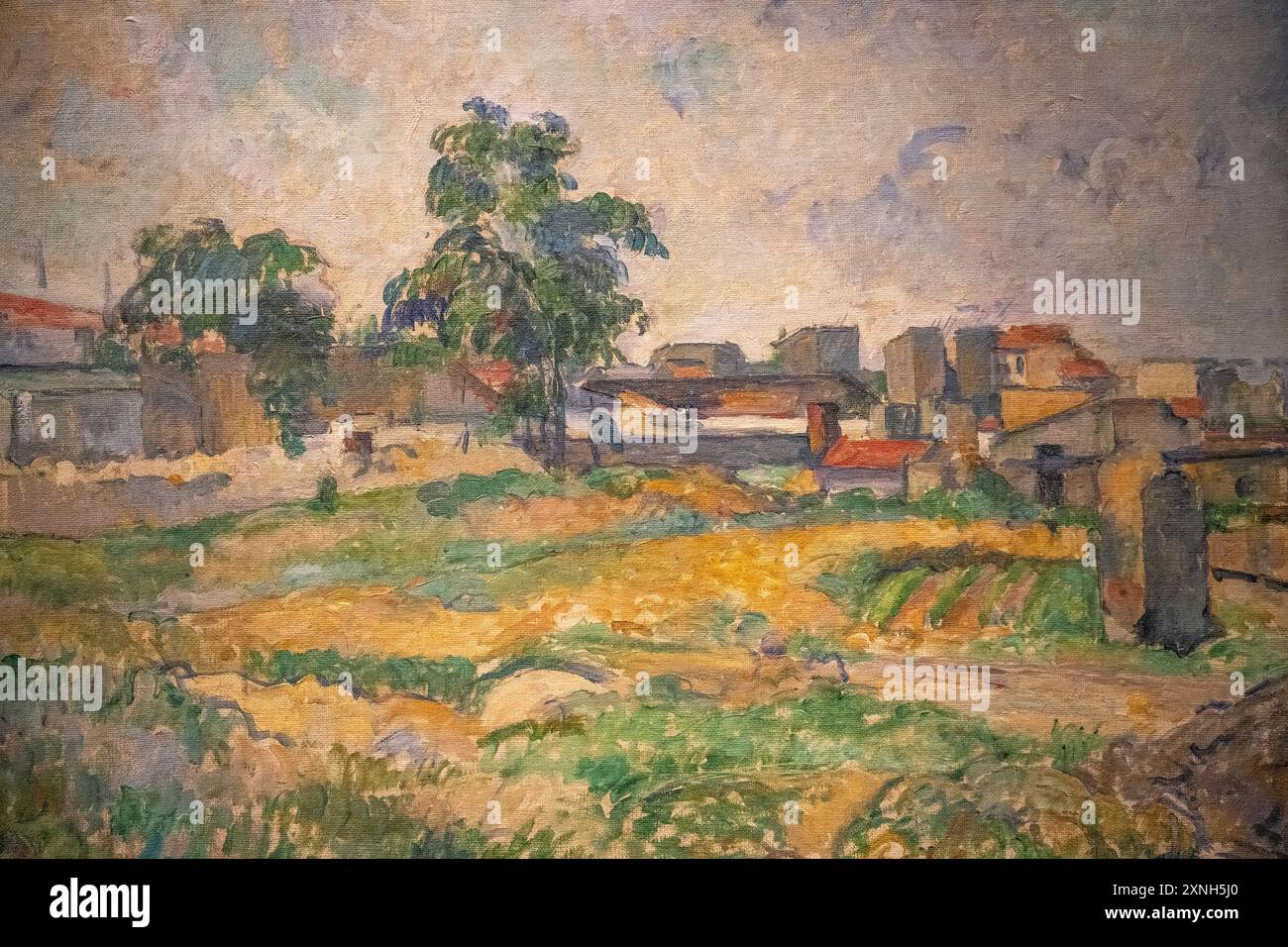 painting by Paul Cezanne called Landscape Near Paris, painted in 1876 ...