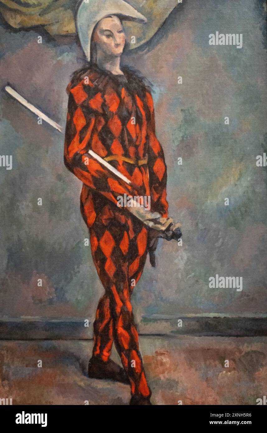 painting by Paul Cezanne called Harlequin, painted 1888-1890 Stock ...