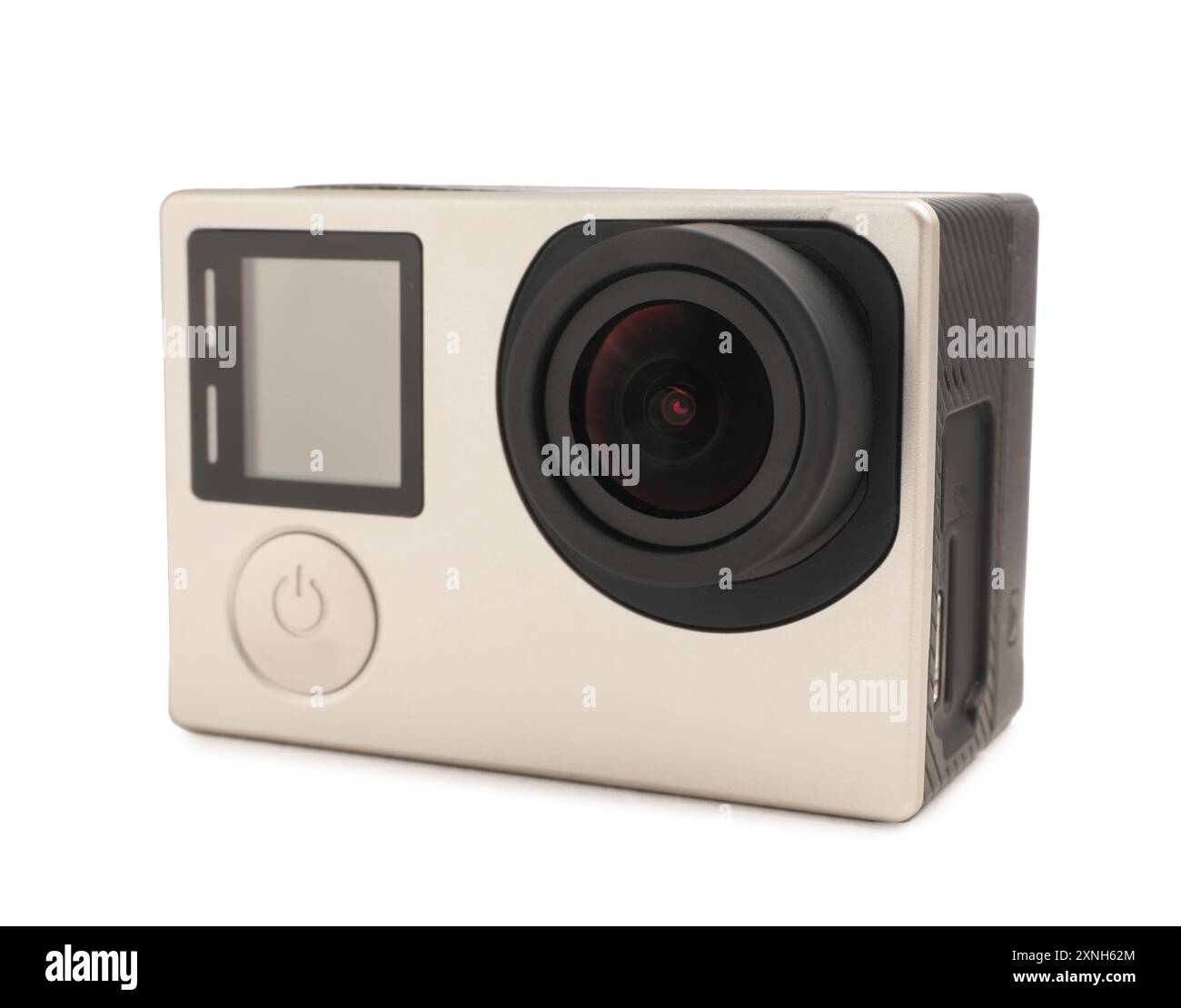 One modern action camera isolated on white Stock Photo - Alamy
