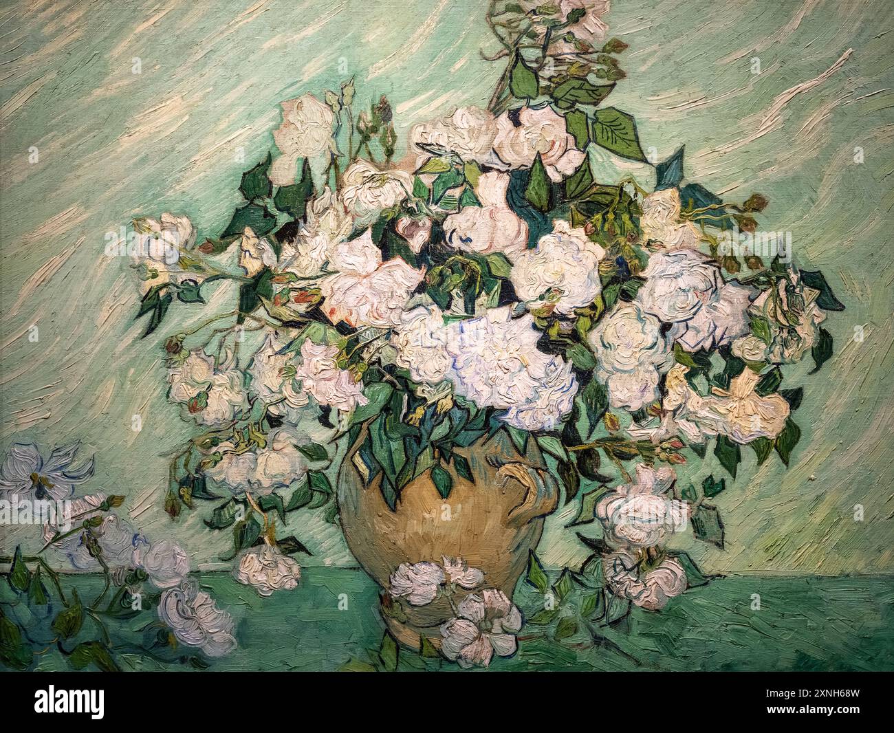painting by Vincent Van Gogh called Roses, painted in 1890 Stock Photo ...