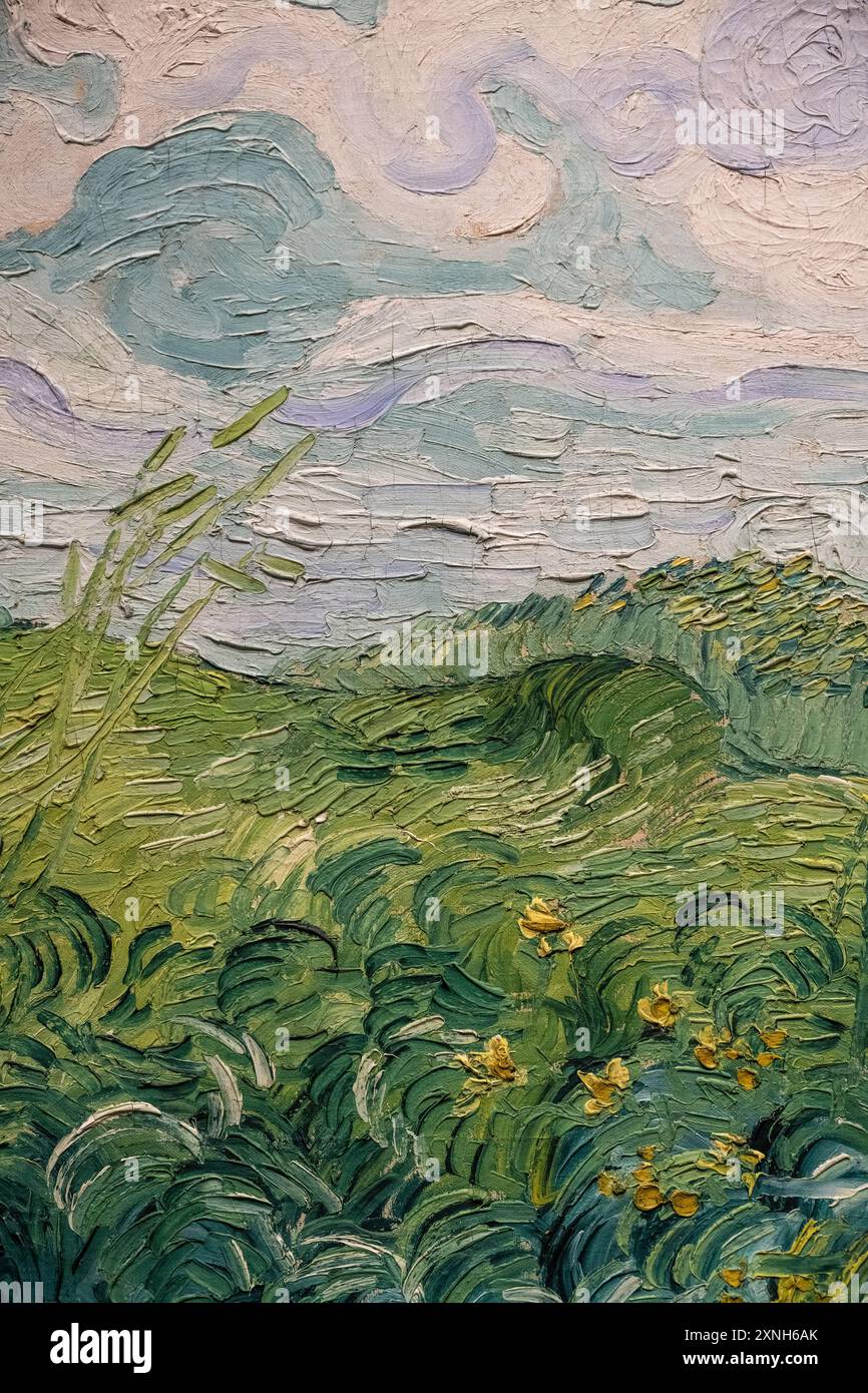 painting by Vincent Van Gogh called Green Wheat Fields, Auvers, painted in 1890 Stock Photo - Alamy