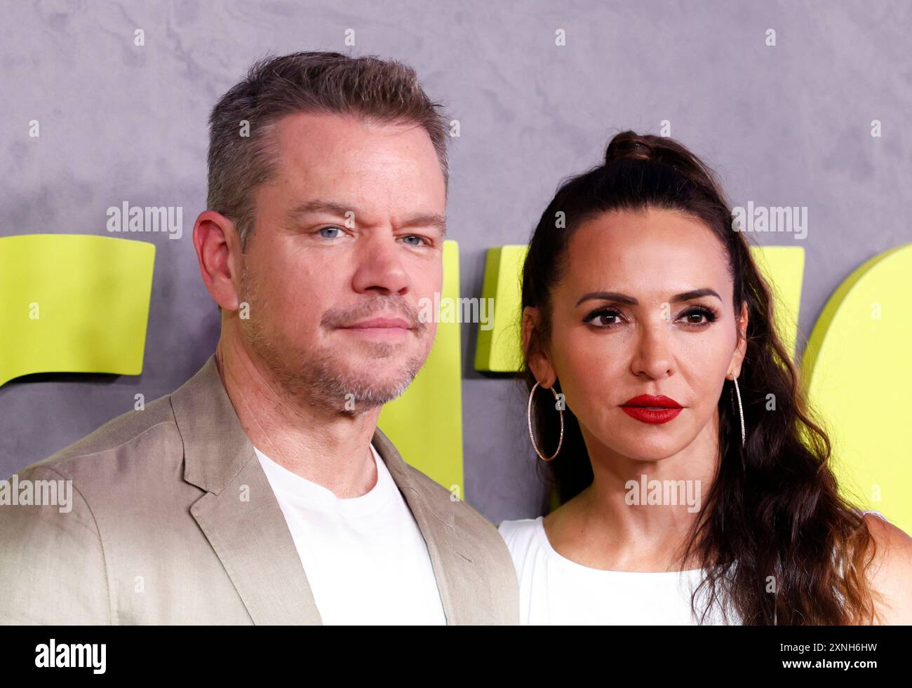 New York, United States. 31st July, 2024. Matt Damon and Luciana Damon ...