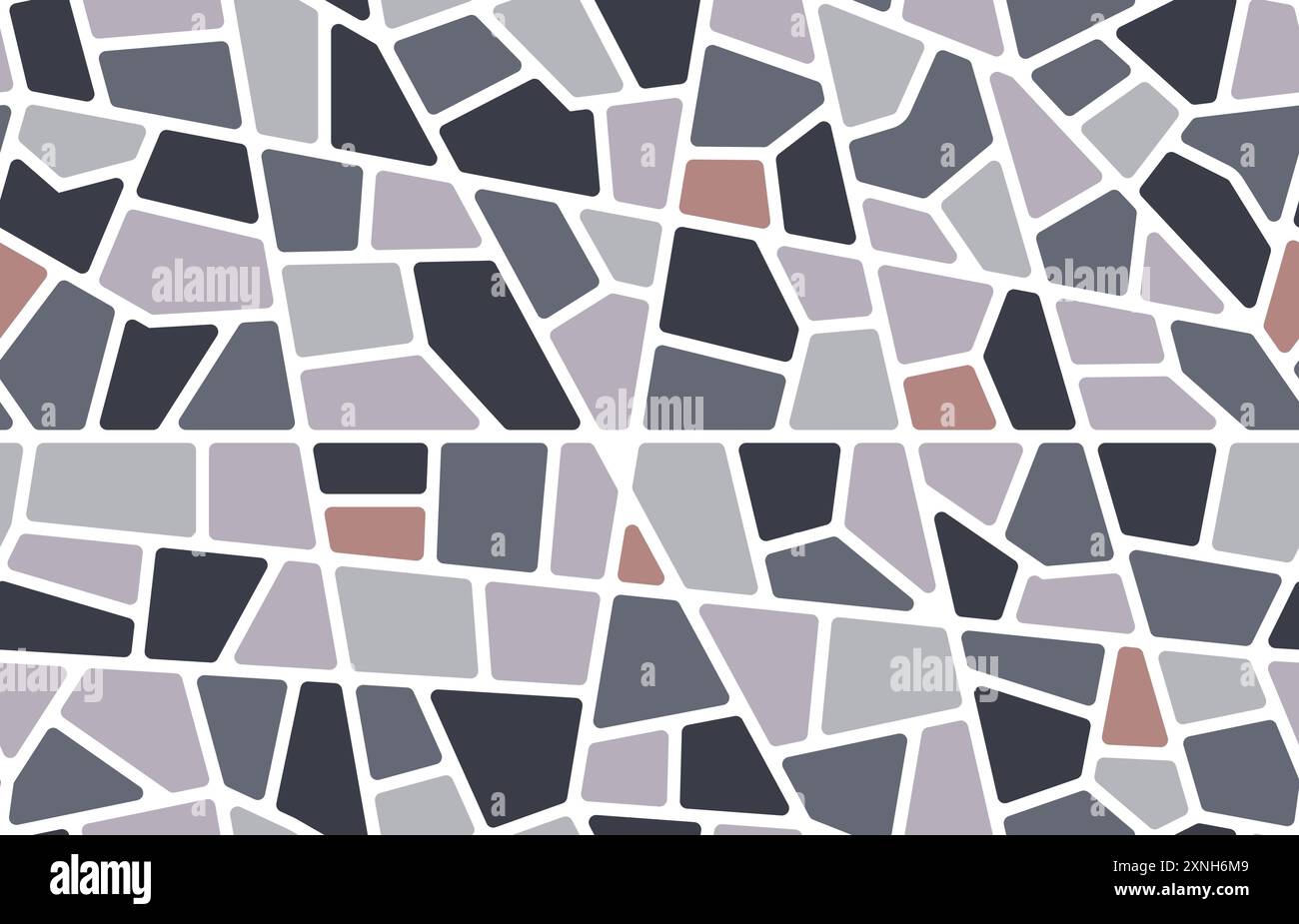 Mosaic pebble stone tile seamless pattern. Paving floor. Vector ...