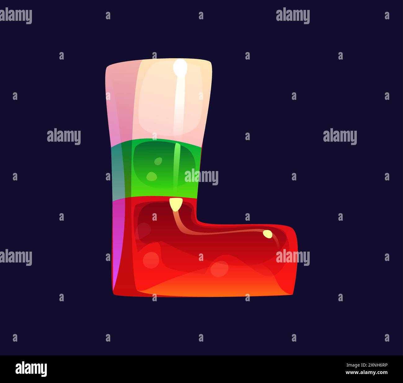 Letter L cartoon candy and confectionery alphabet, sweets typeface ...