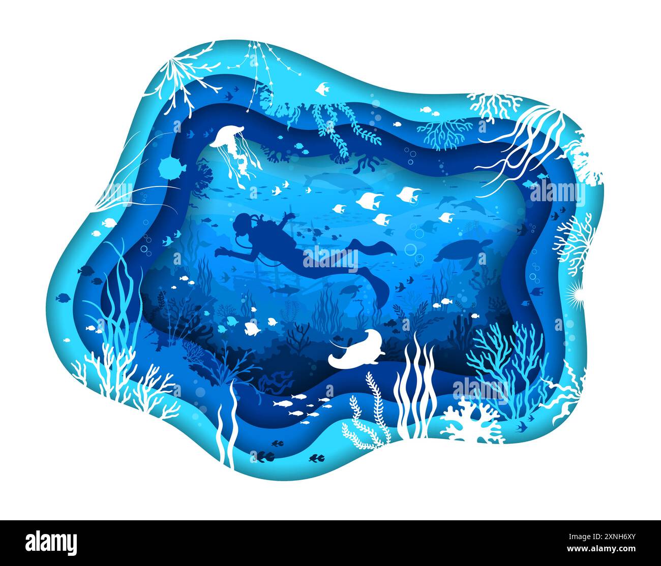 Shipwreck reef diver Stock Vector Images - Alamy