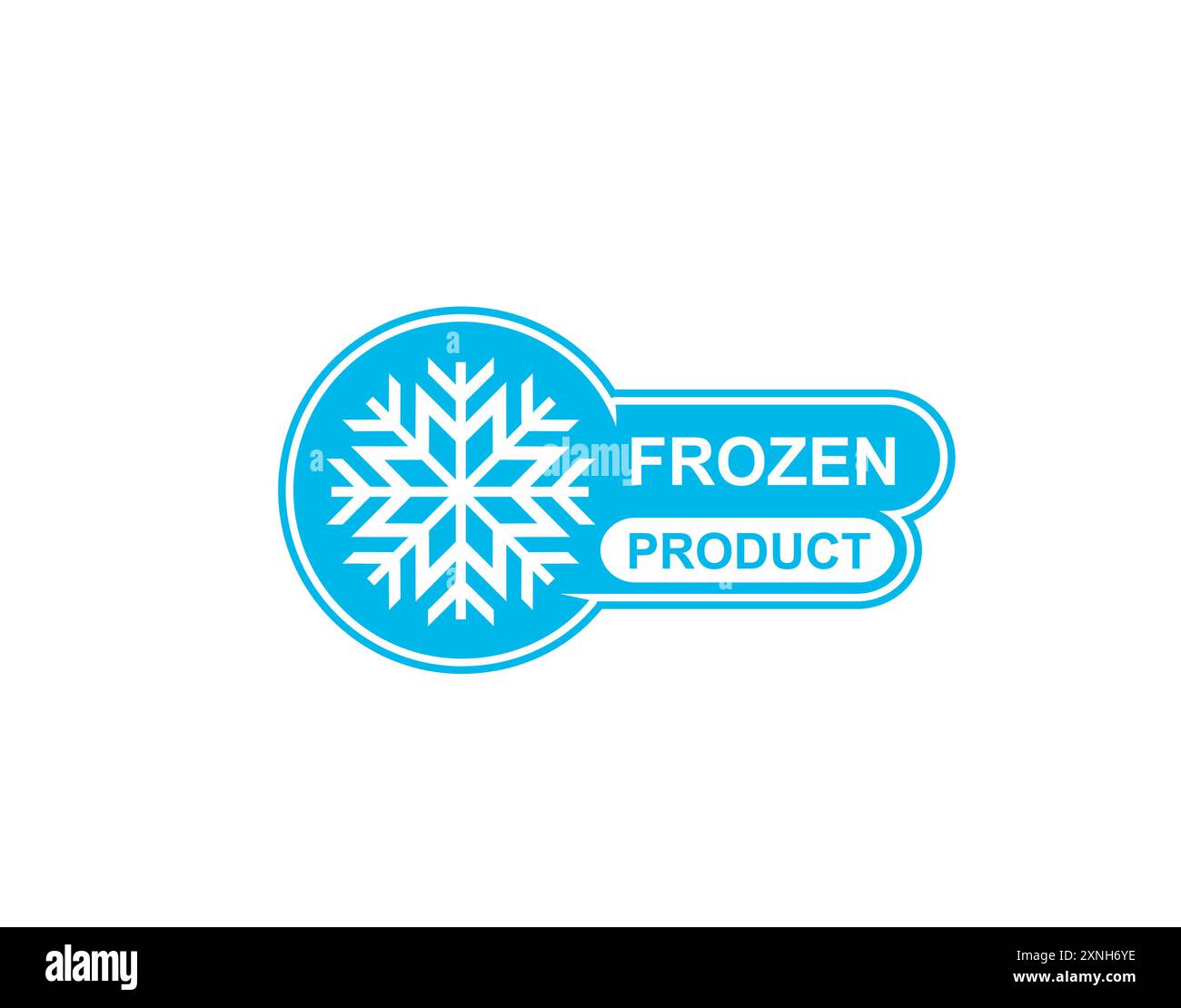 Frozen food product icon with snowflake ice crystal for fresh food ...