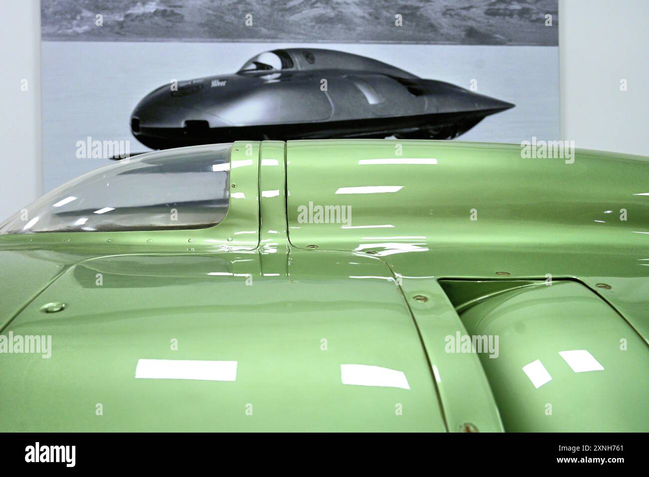 British Motor Museum Gaydon the 1957 MG EX181 speed record car at Utah ...