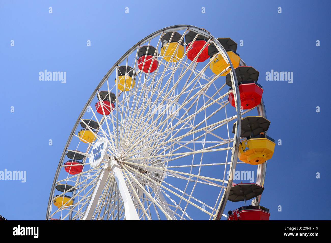 Pacific Wheel at Pacific Park in Santa Monica, California Stock Photo ...