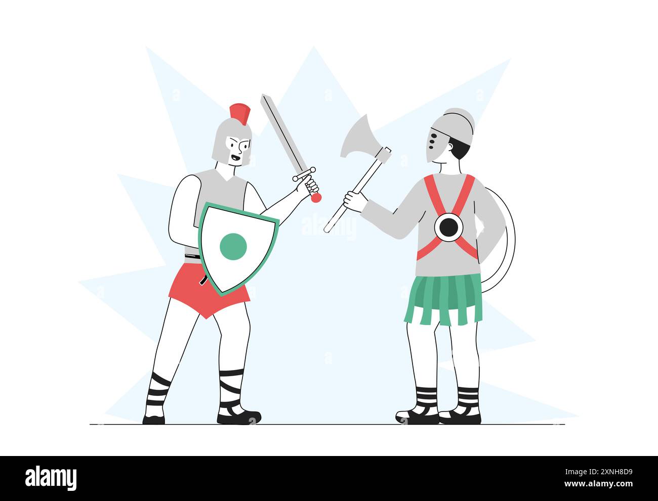 Historical men fighting Stock Vector Images - Alamy