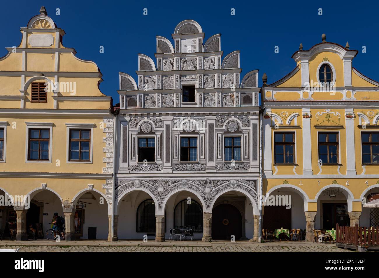 Telc, Czech Republic. June 25, 2024. Main Square of Telc and colorful ...