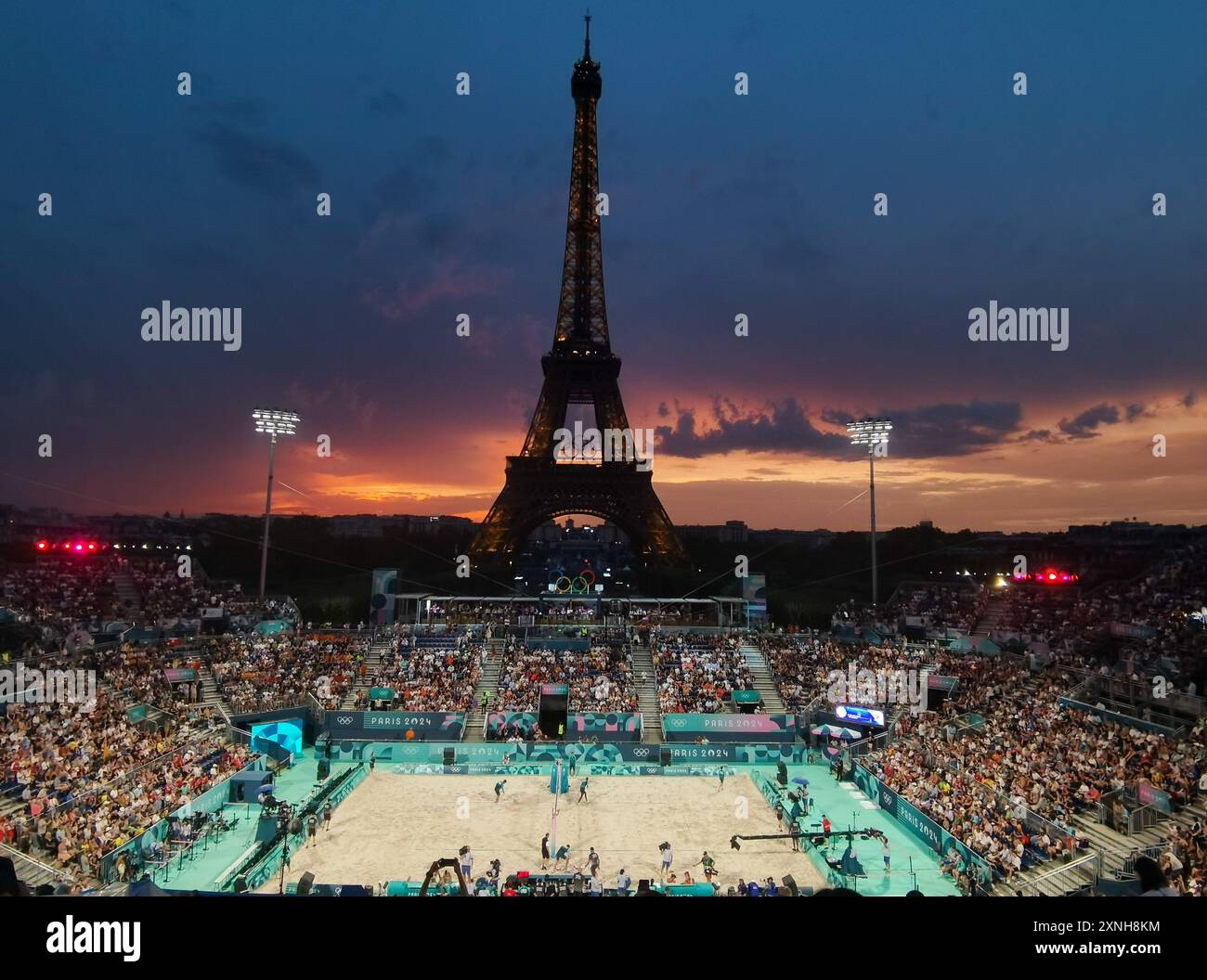 Beijing, France. 31st July, 2024. The Eiffel Tower is pictured during ...