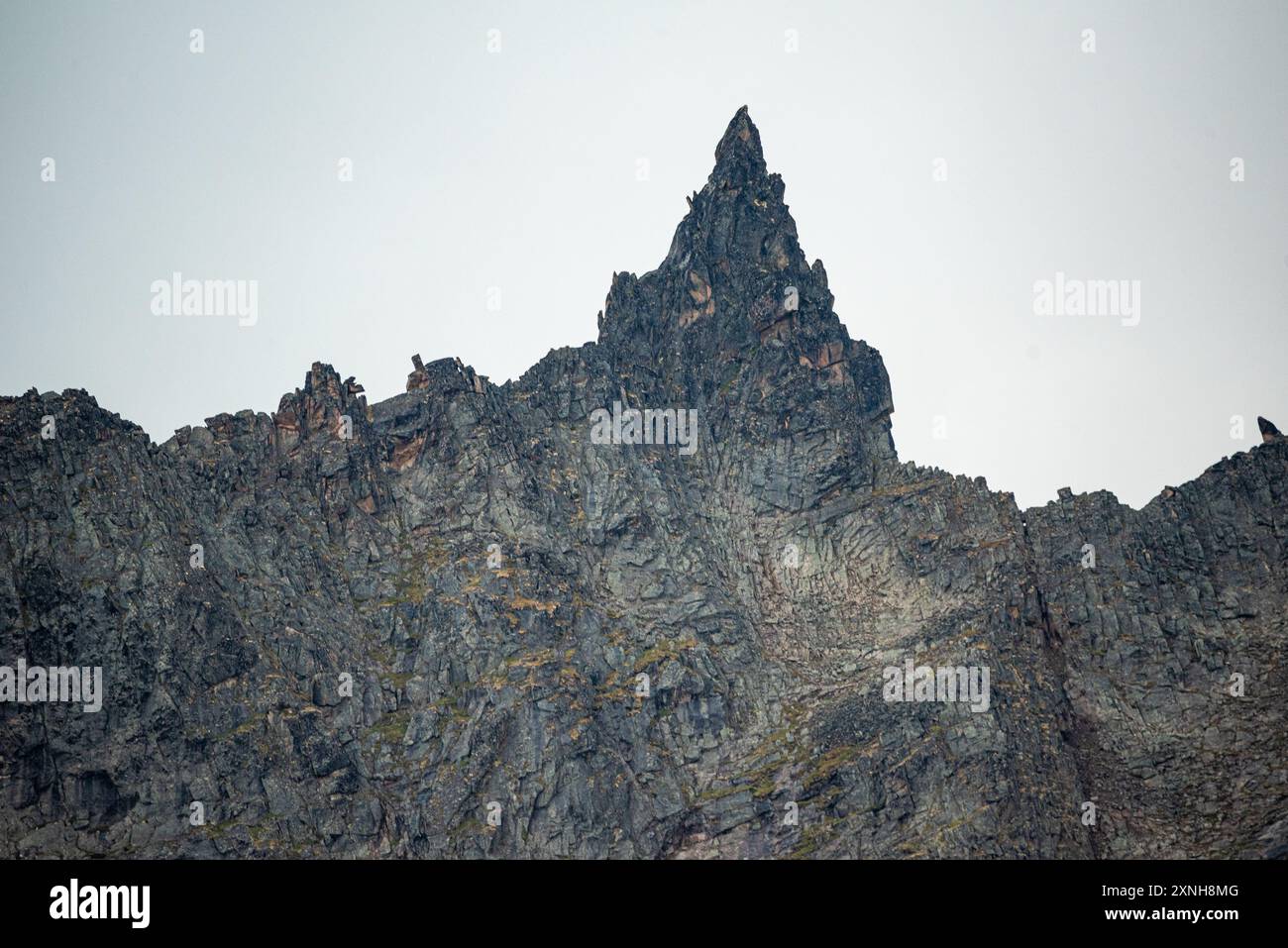 Scenic mountain, rock side views seen in Tombstone Territorial Park in ...
