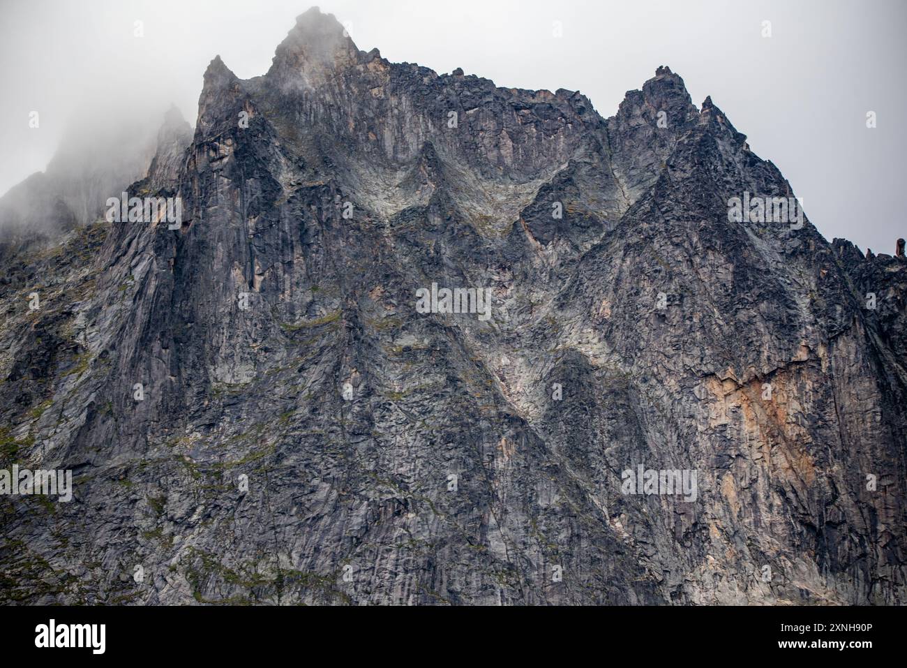 Scenic mountain, rock side views seen in Tombstone Territorial Park in ...
