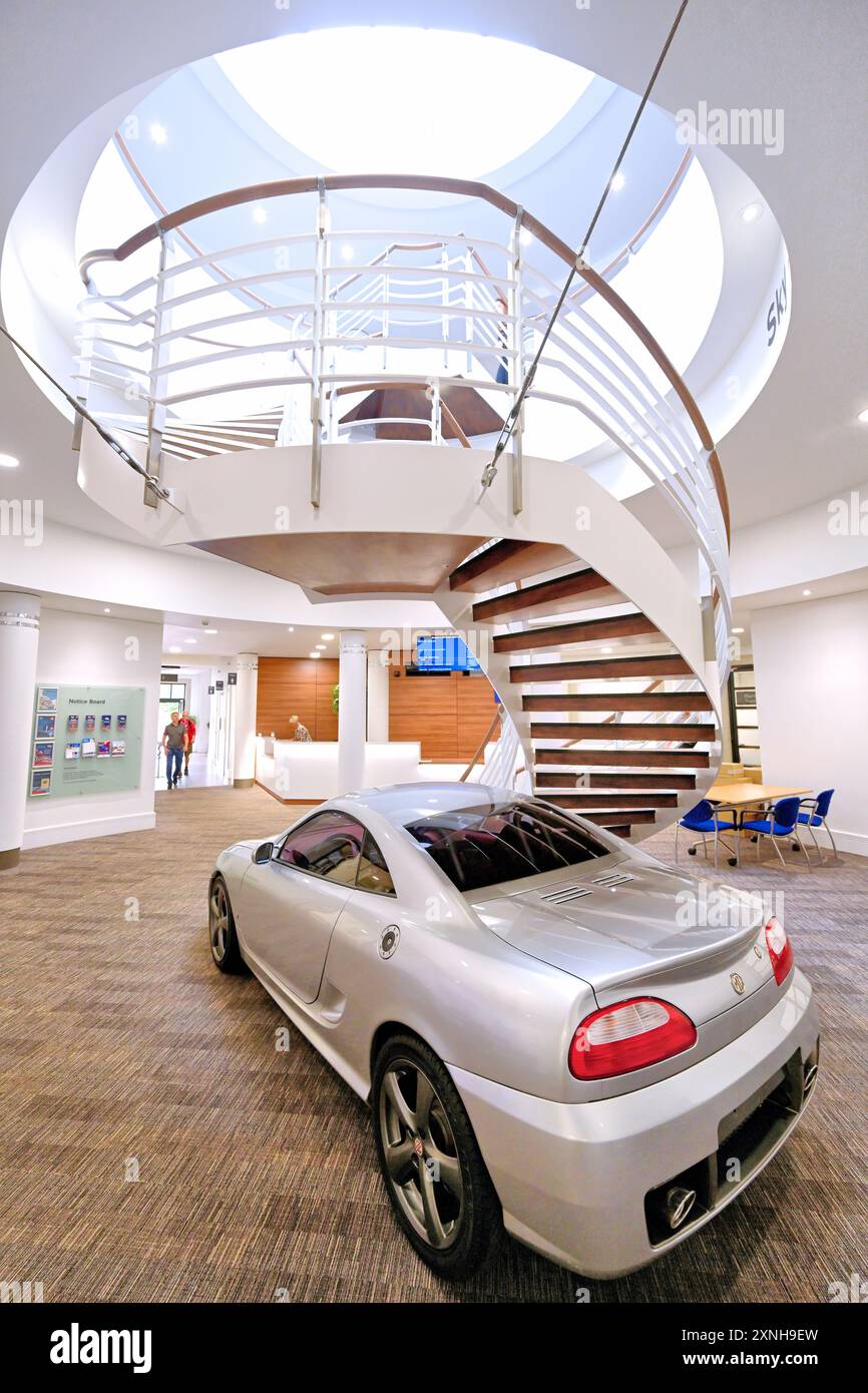 British Motor Museum Gaydon the main reception area and staircase with ...