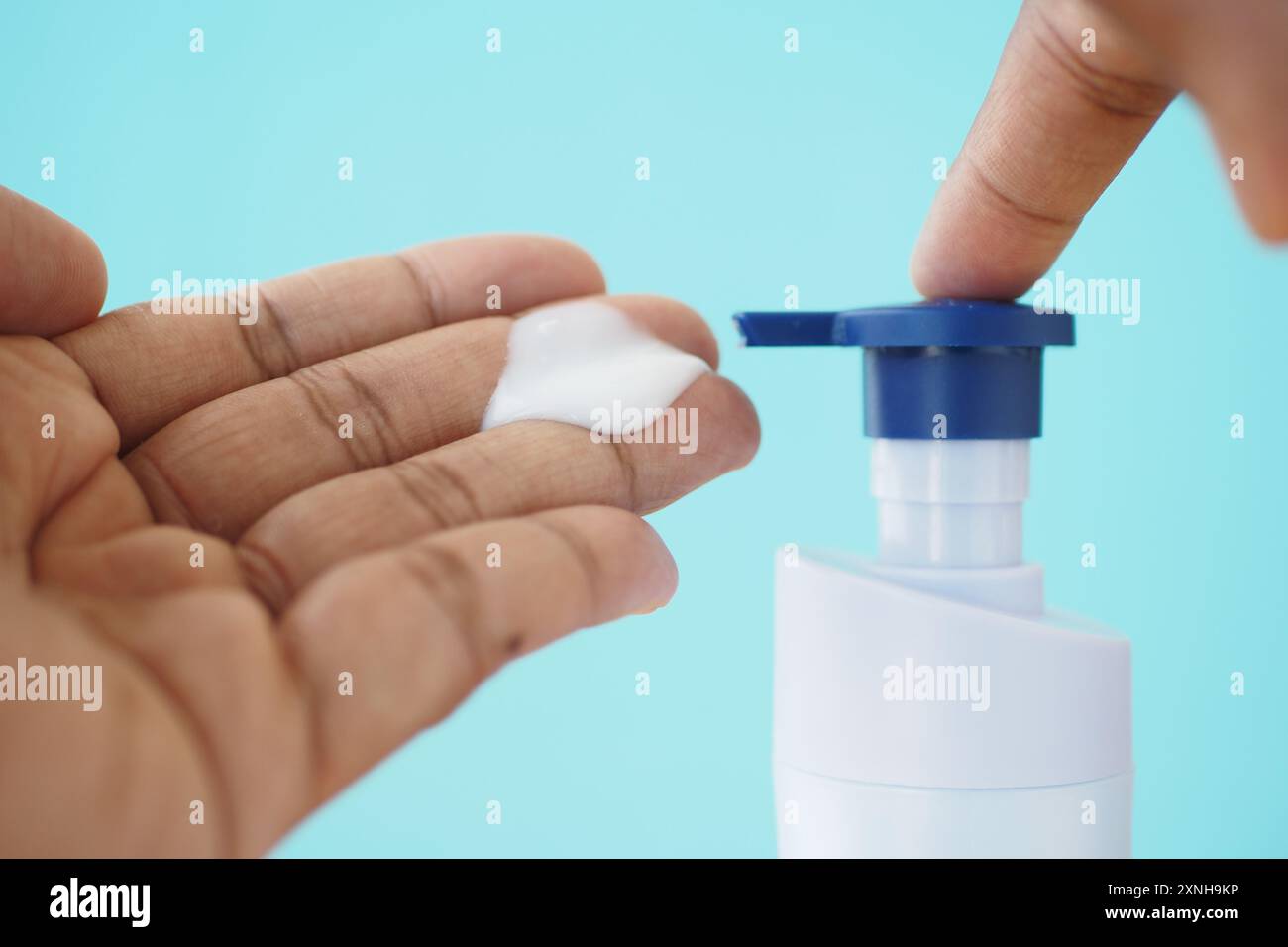 Using a hand pump to dispense lotion from a container is essential for ...