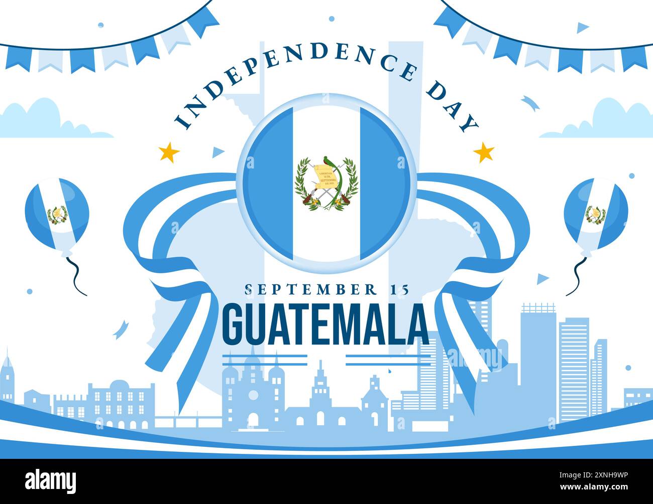 Happy Guatemala Independence Day Vector Illustration for September 15 ...