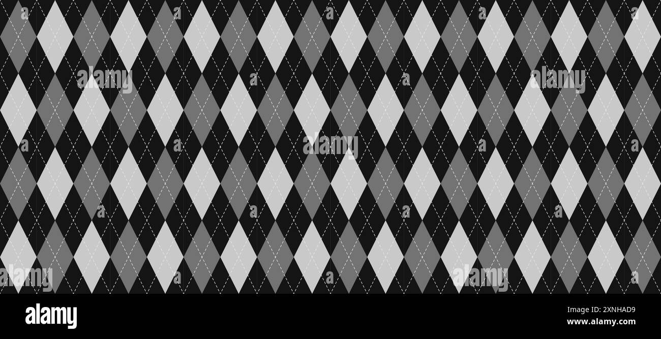 Grey seamless argyle pattern. Rhombus repeated texture background. Diamond forms and stitches ...