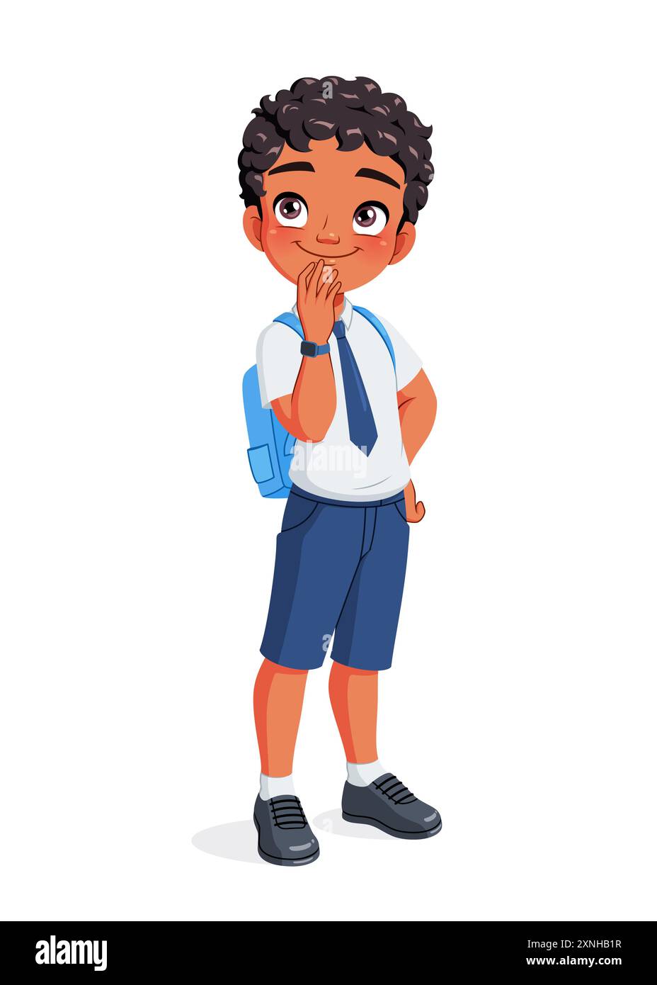 Schoolboy tie Stock Vector Images - Alamy