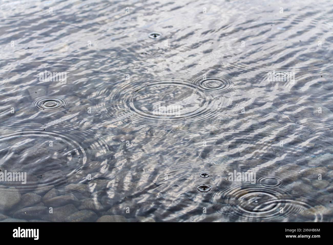 Background image of clear water with rocks below the surface in summer ...
