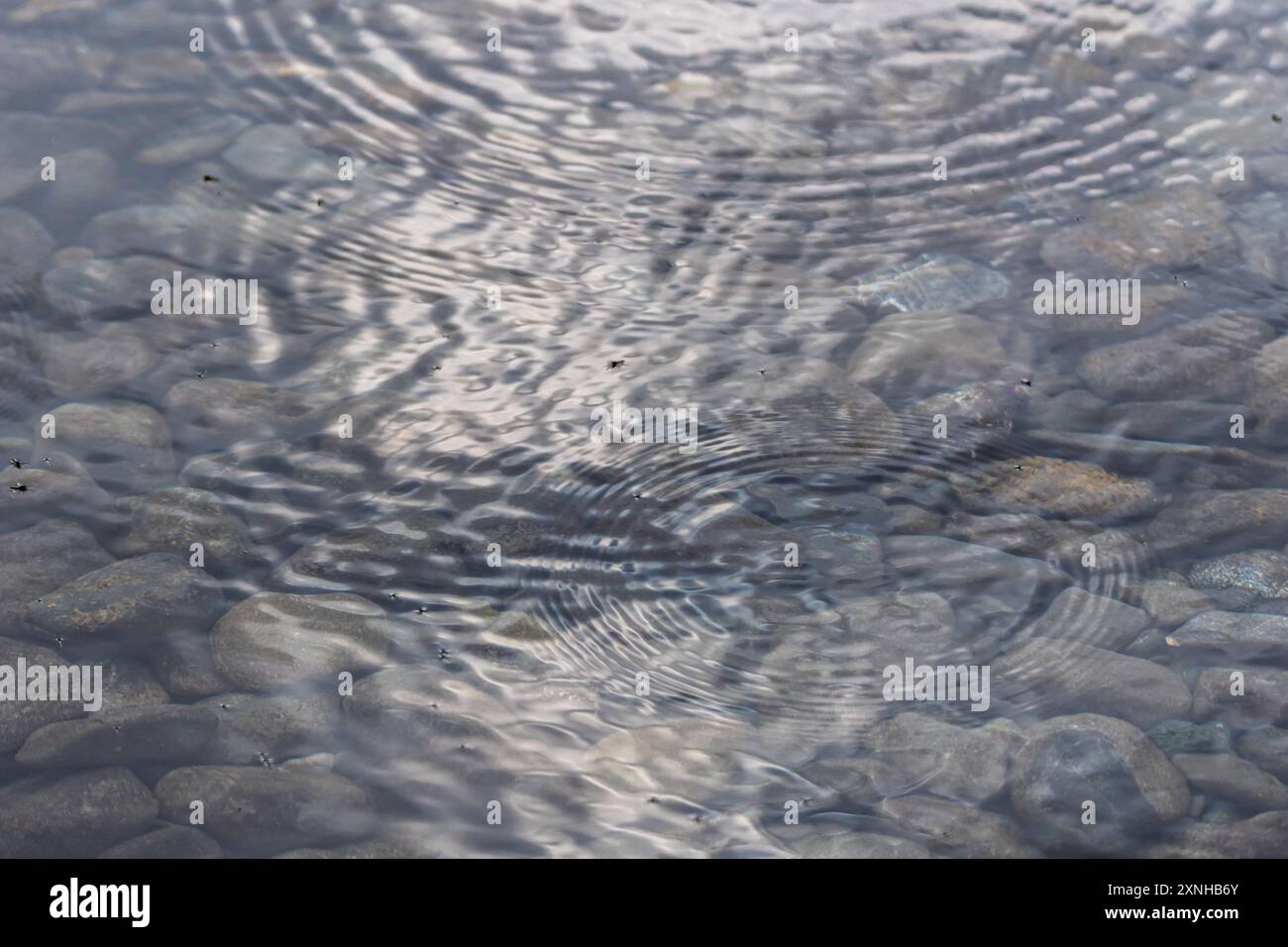 Background image of clear water with rocks below the surface in summer ...