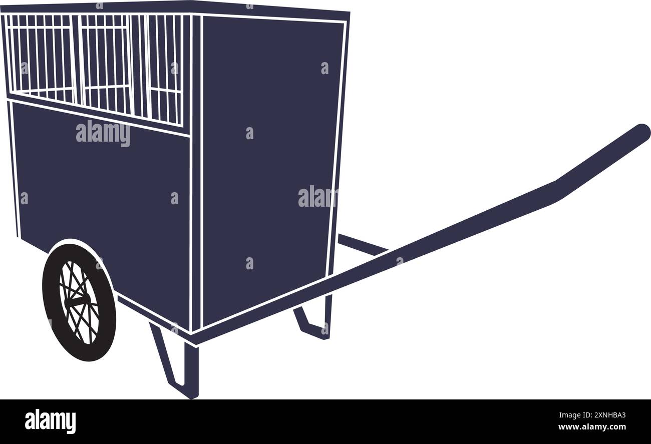 trash cart icon vector illustration simple design Stock Vector Image ...