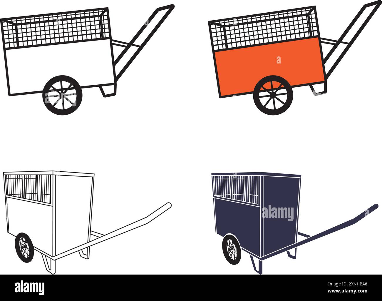 trash cart icon vector illustration simple design Stock Vector Image ...