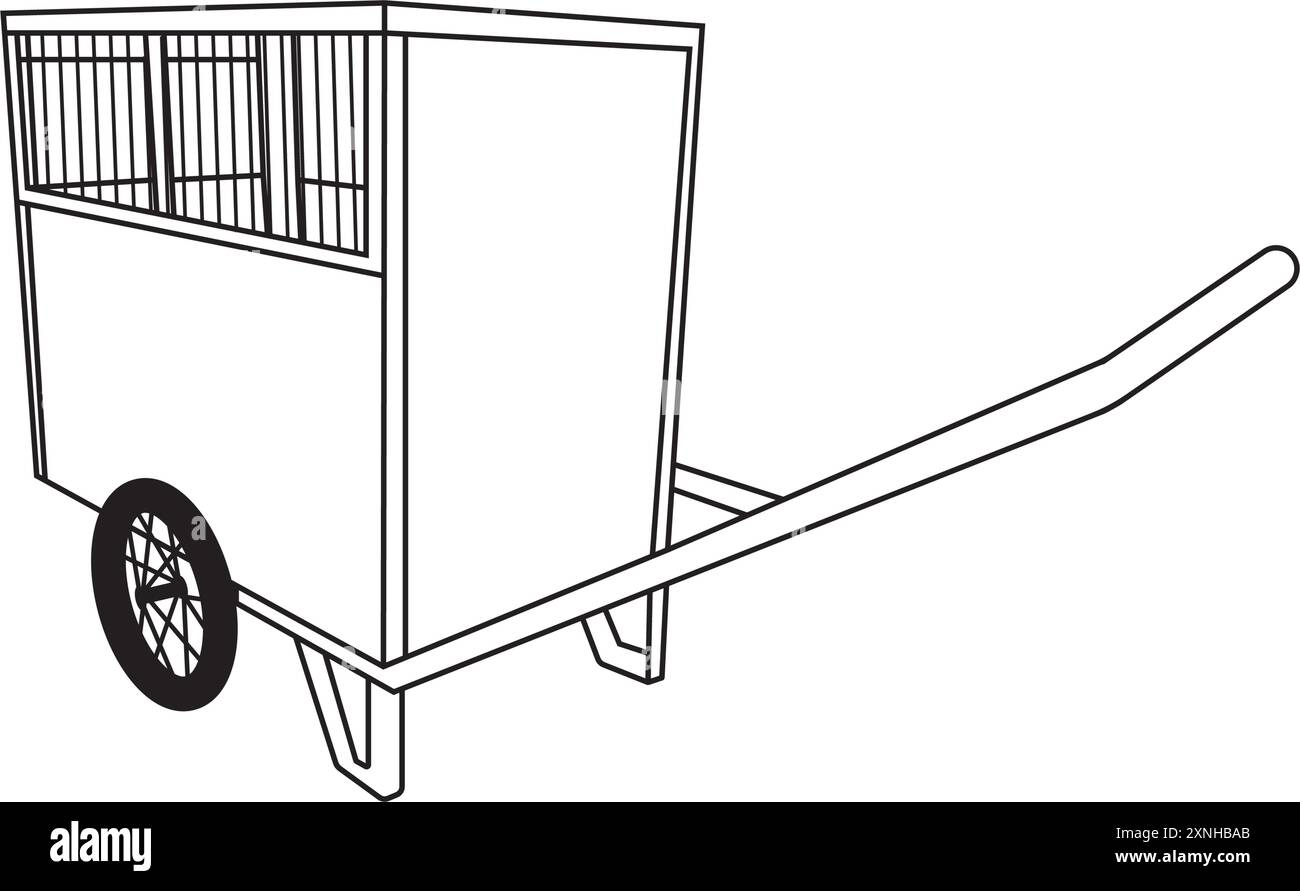 trash cart icon vector illustration simple design Stock Vector Image ...