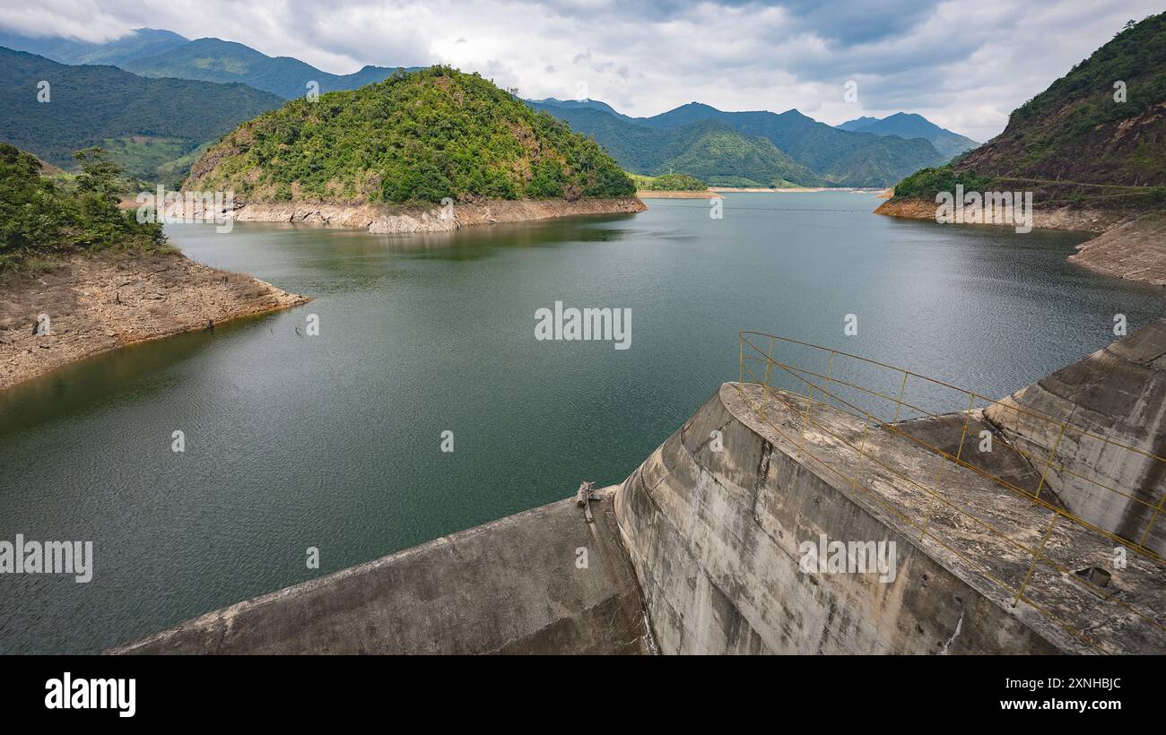 Dam and reservoir of the largest hydroelectric power plant in Vietnam ...