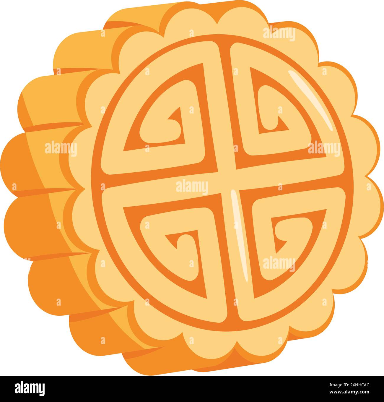 Baked mooncake Stock Vector Images - Alamy