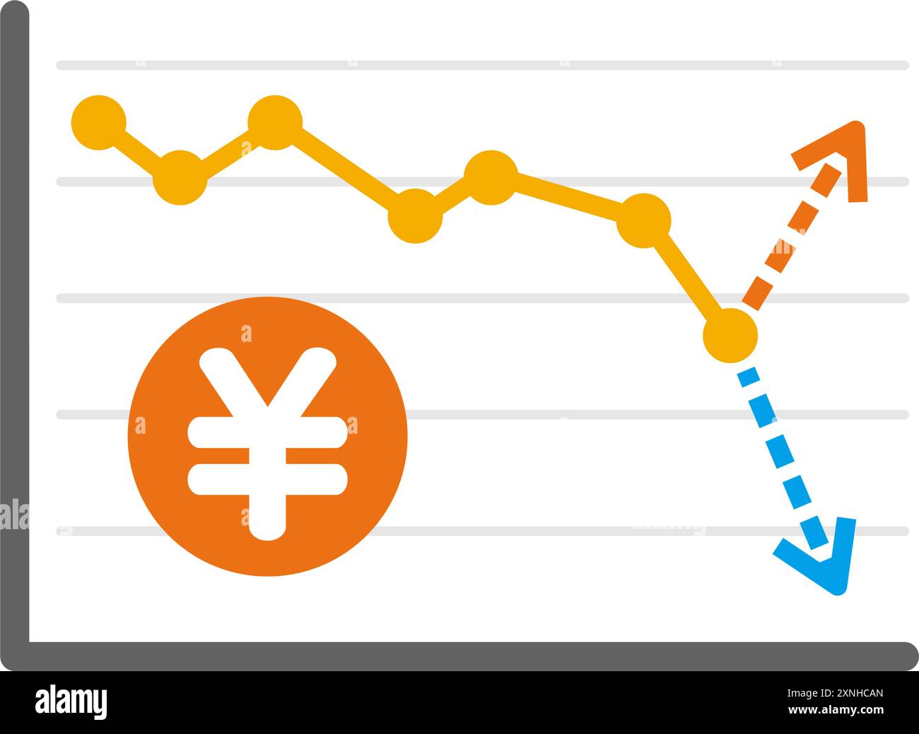 Japanese Yen Exchange Rate Chart Illustration | Forecast Stock Vector Image & Art - Alamy