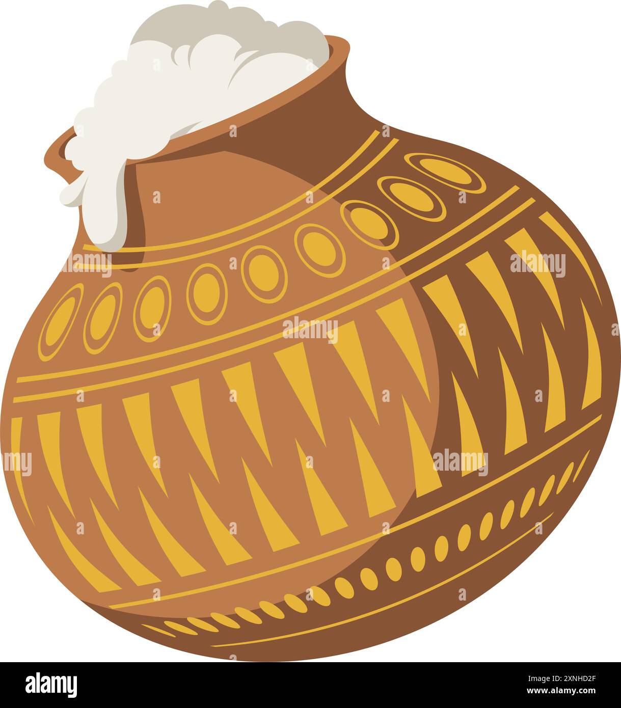 krishna janmashtami festival clay pot with cream Stock Vector Image ...
