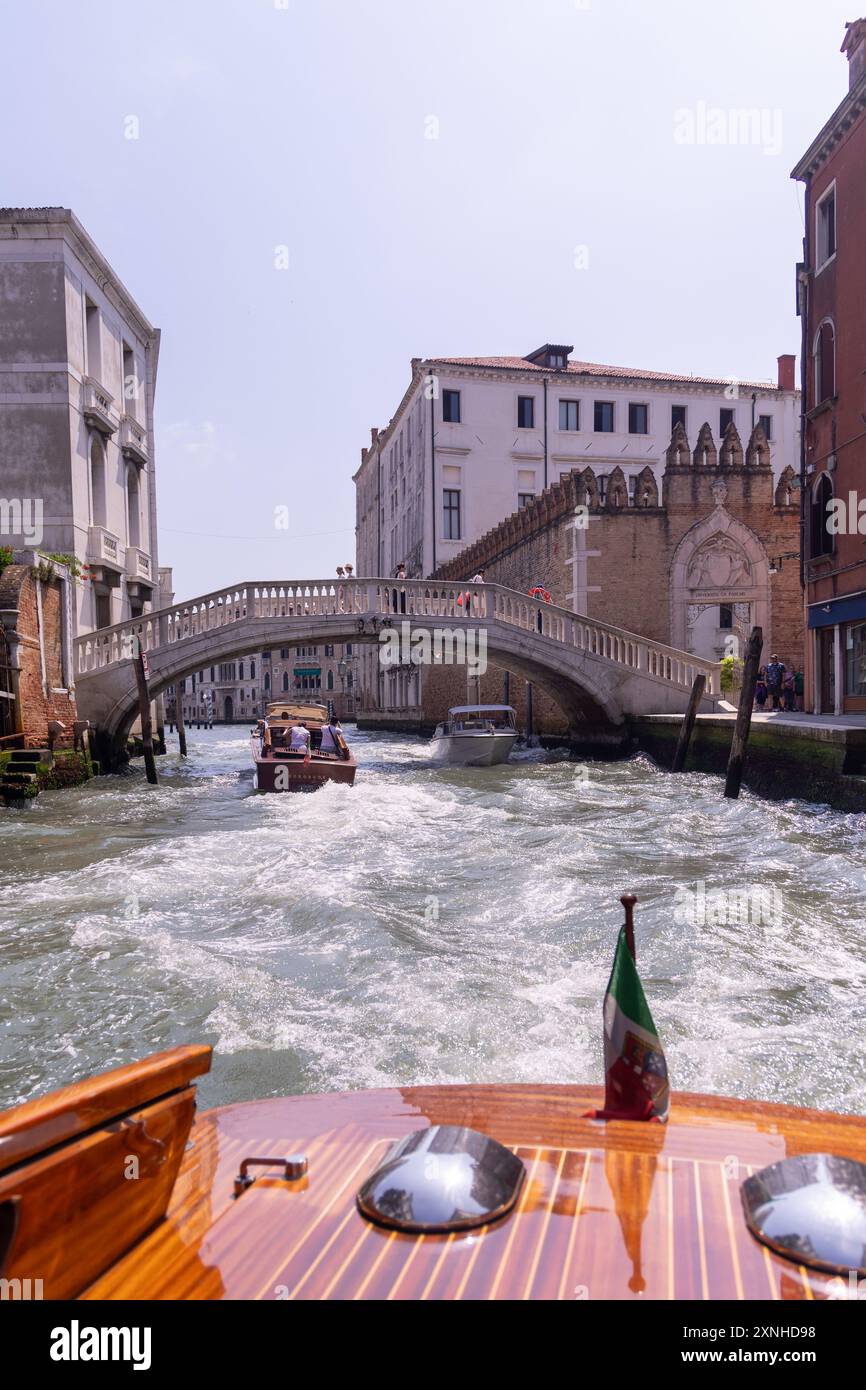Riva motor boat Venice, Italy Stock Photo - Alamy