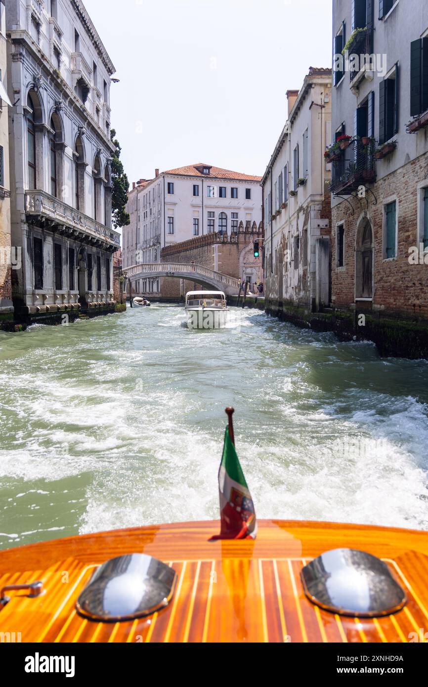 Riva motor boat Venice, Italy Stock Photo - Alamy
