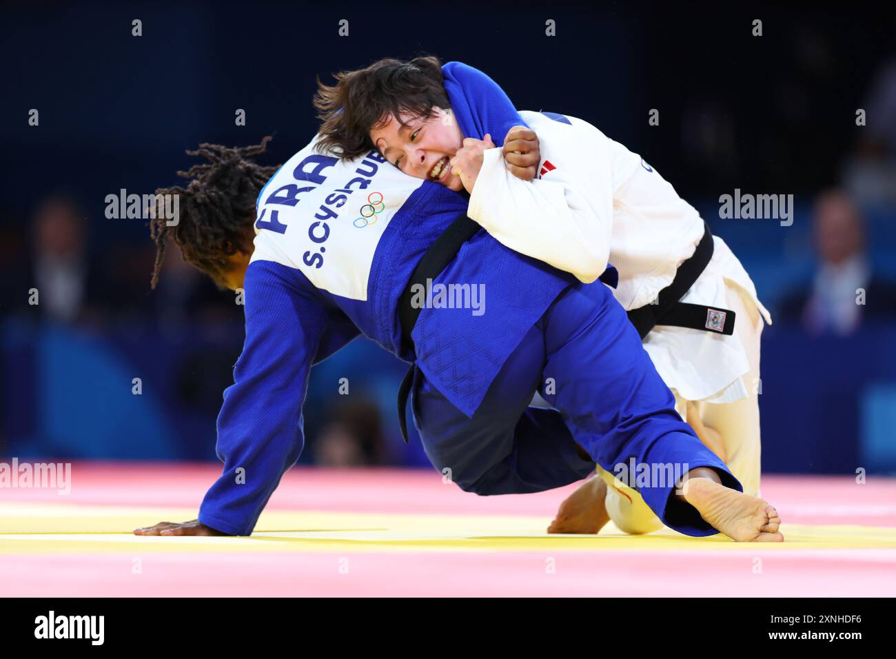Paris, France. 29th July, 2024. (L to R) Sarah Leonie Cysique (FRA ...