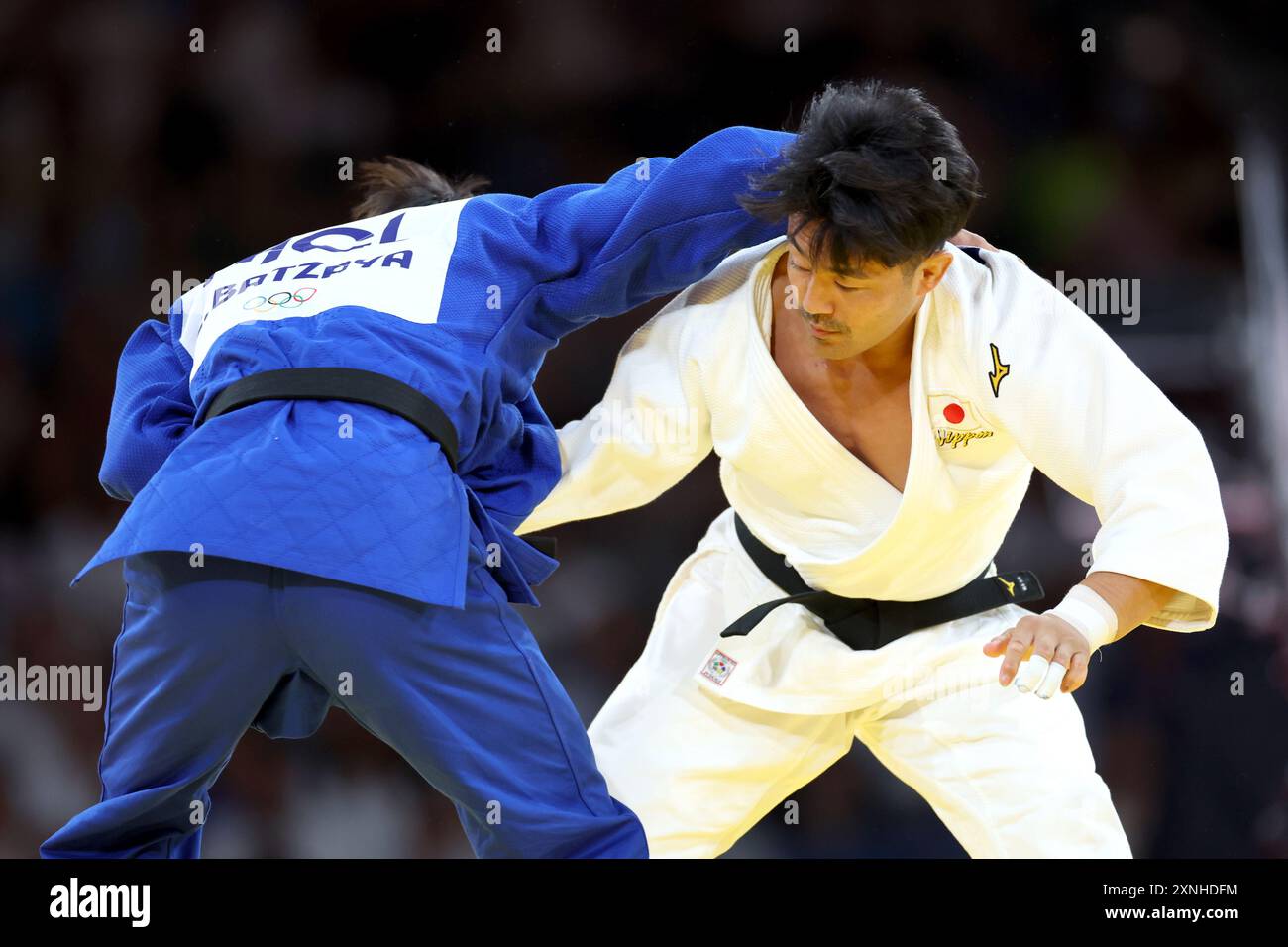 Paris, France. 30th July, 2024. (L to R) Erdenebayar Batzaya (MGL ...