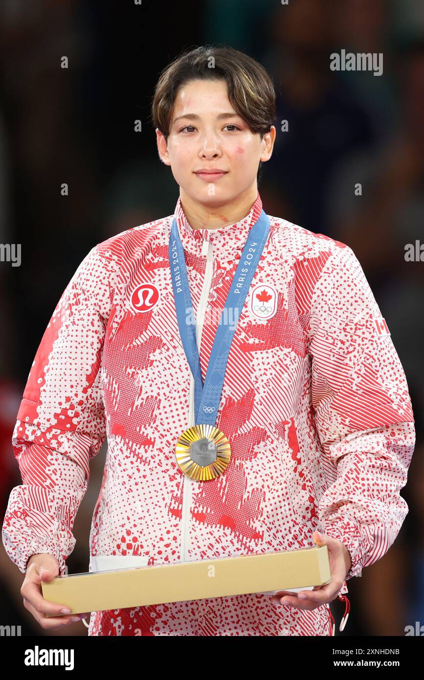 Paris, France. 29th July, 2024. Christa DEGUCHI (CAN) Judo : Women's -57kg Medal Ceremony during ...