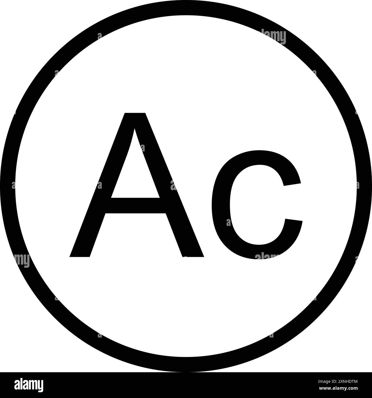 Actinium icon ac chemical hi-res stock photography and images - Alamy