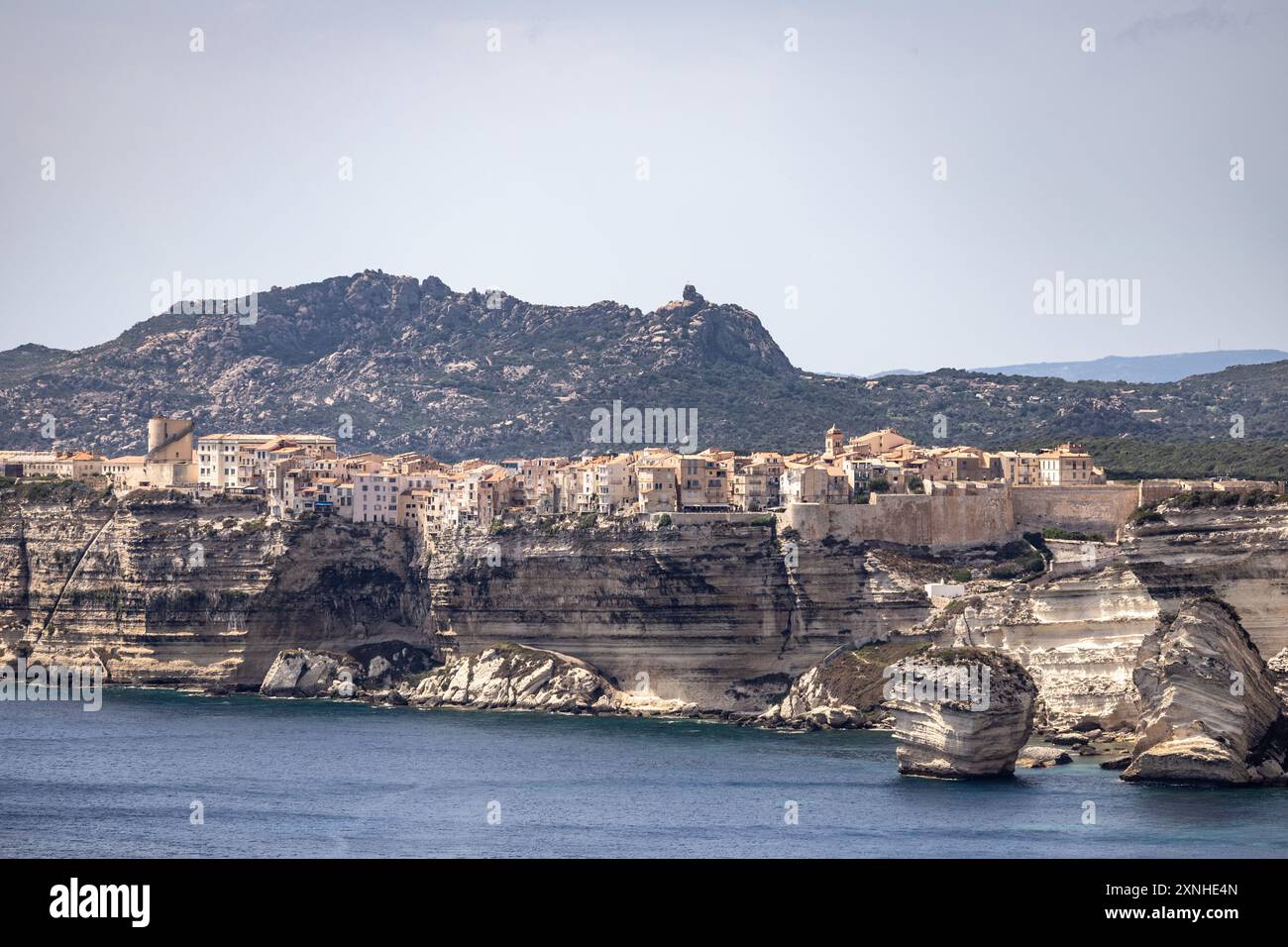 Bonifacio cliffs old town, Corsica France Stock Photo - Alamy