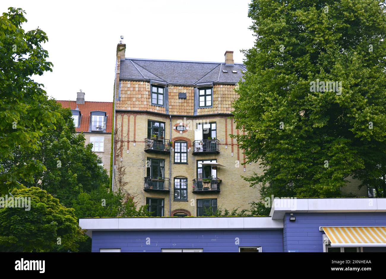 Buildings in the Vesterbro neighborhood in Copenhagen,Denmark ...
