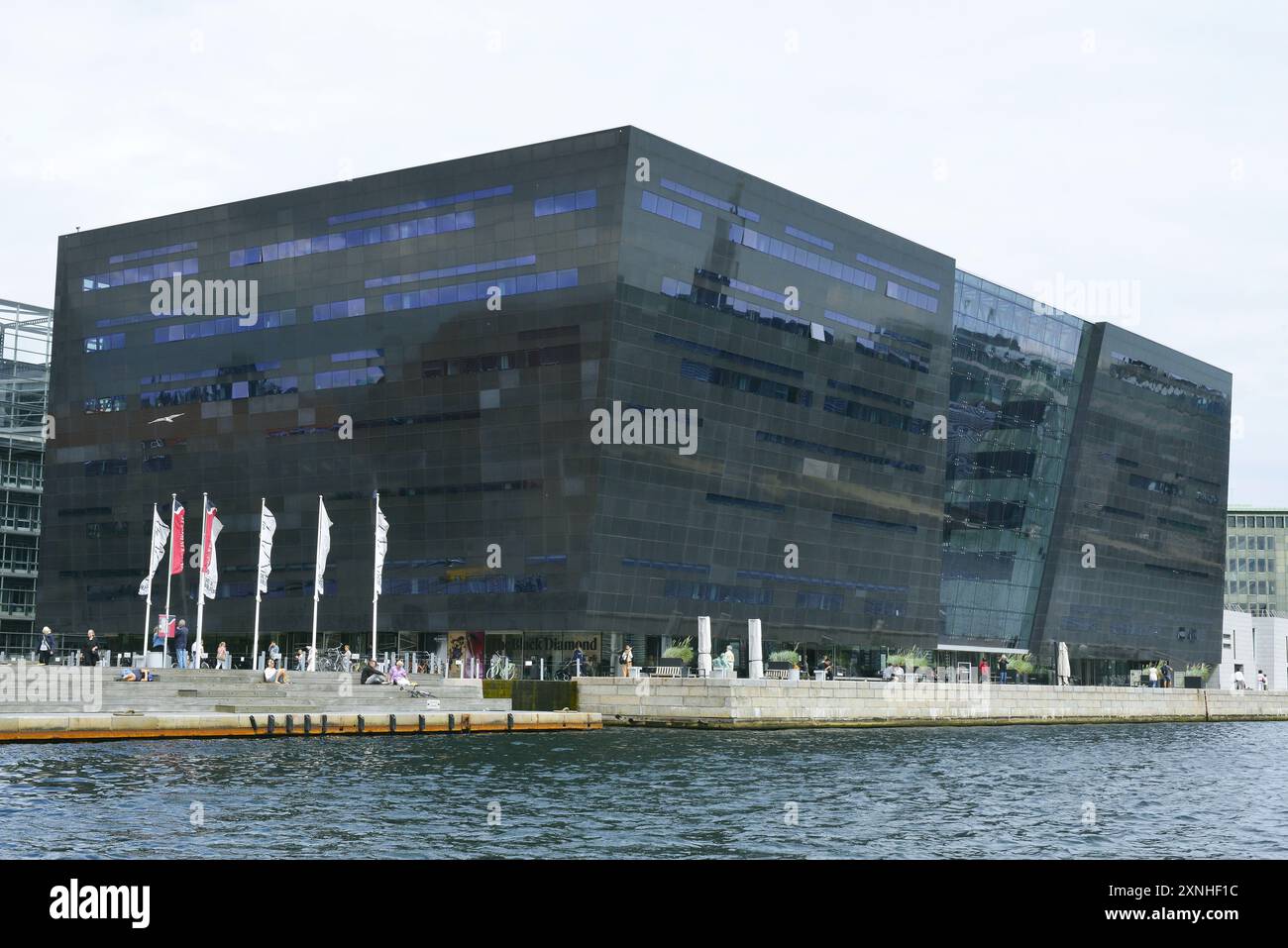 Royal Danish Library with the black diamond building in Copenhagen ...