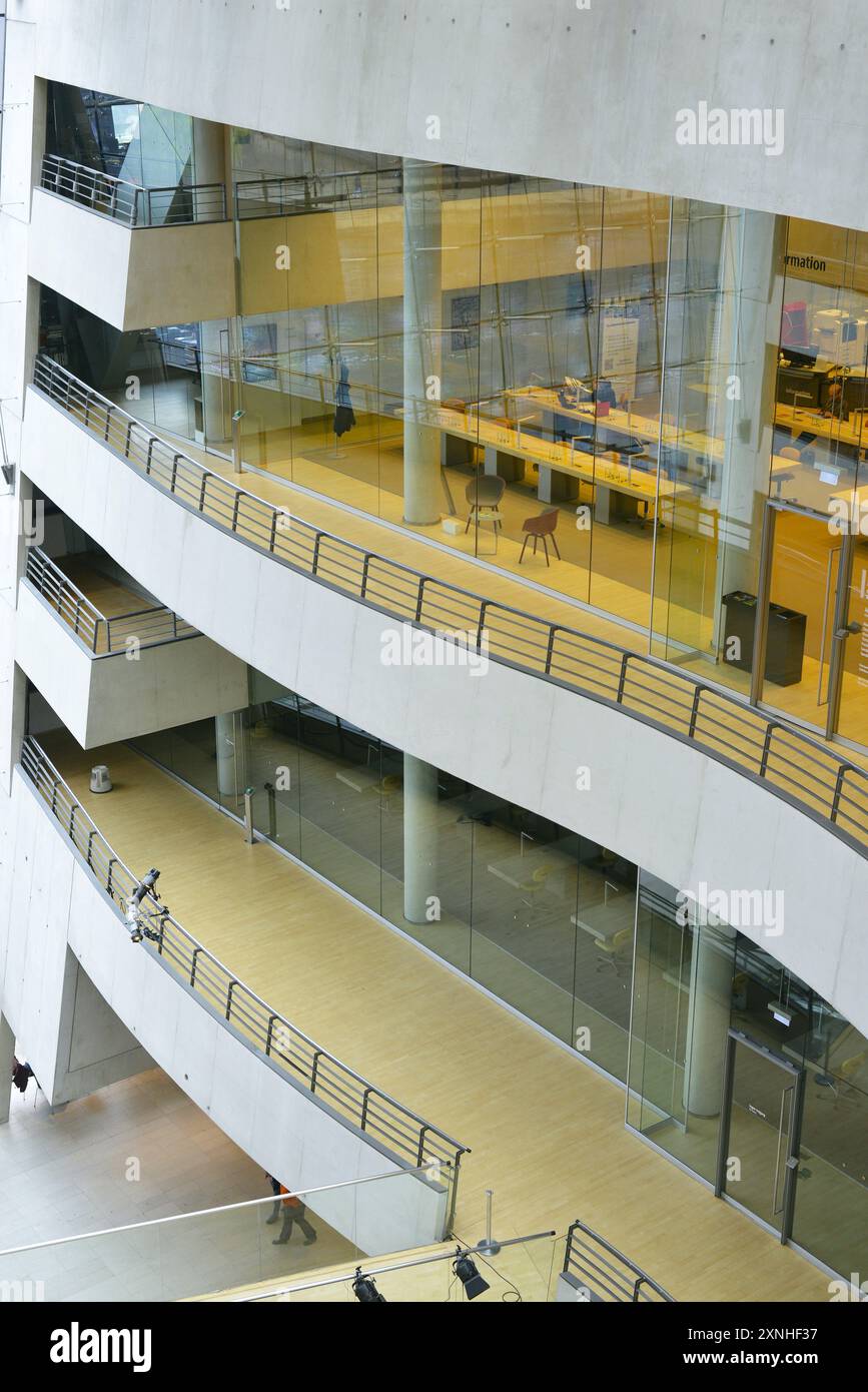 Royal Danish Library with the black diamond building in Copenhagen ...
