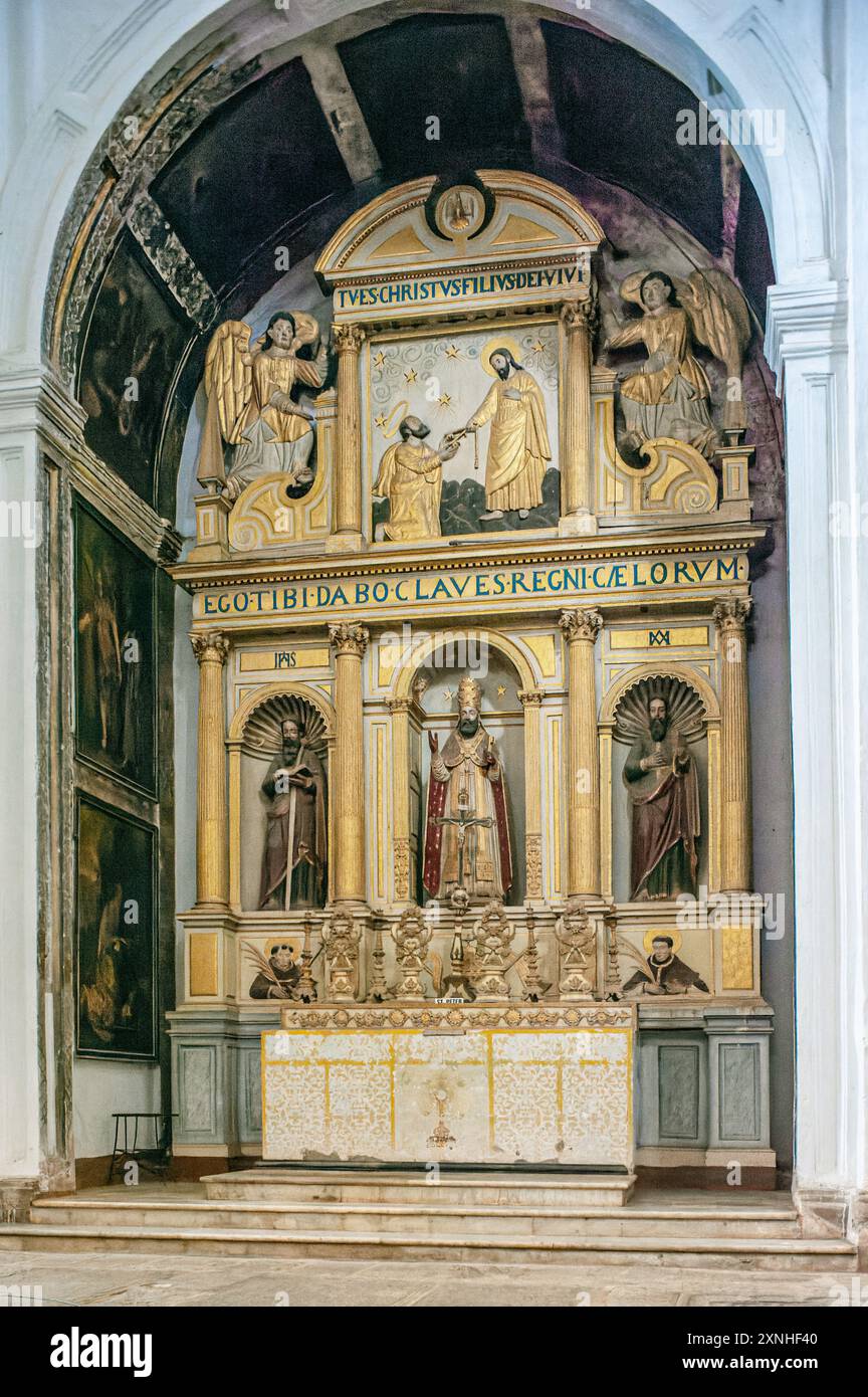 Vintage Old Interior of Sé Cathedral (Goa) Old Goa India Asia Stock ...