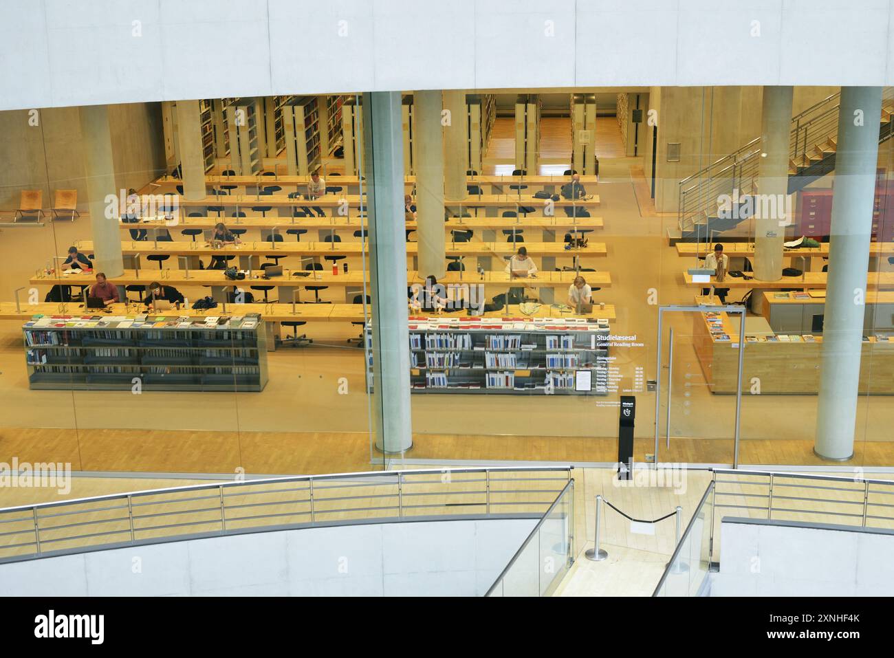 Royal Danish Library with the black diamond building in Copenhagen ...