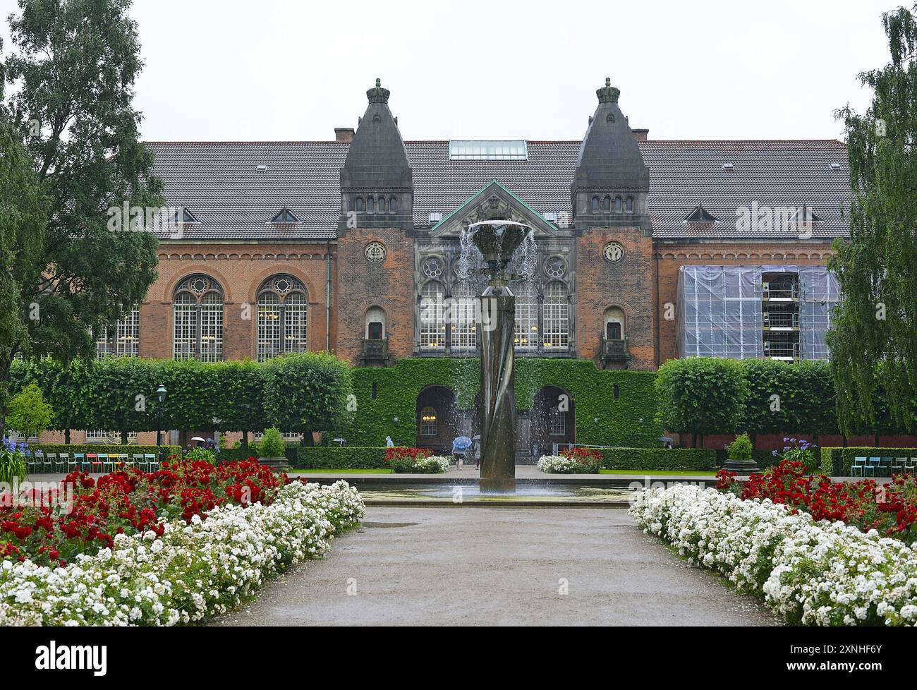 Royal Danish Library with the black diamond building in Copenhagen ...